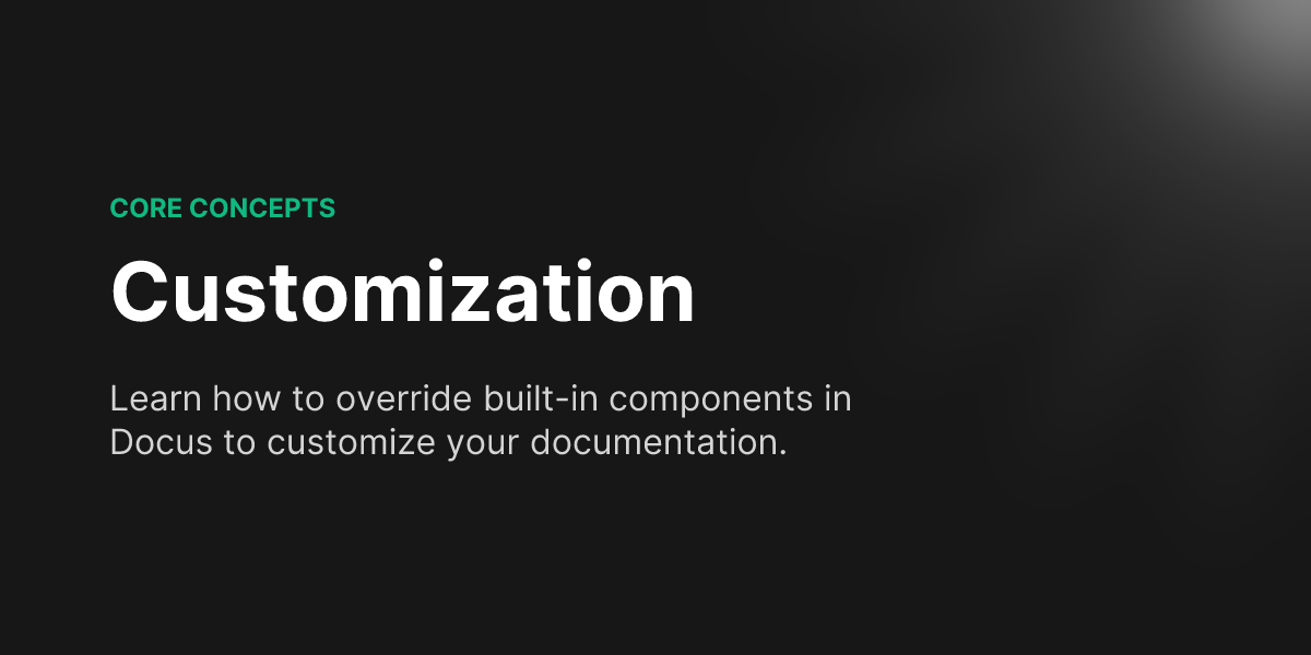 Customization - Docus