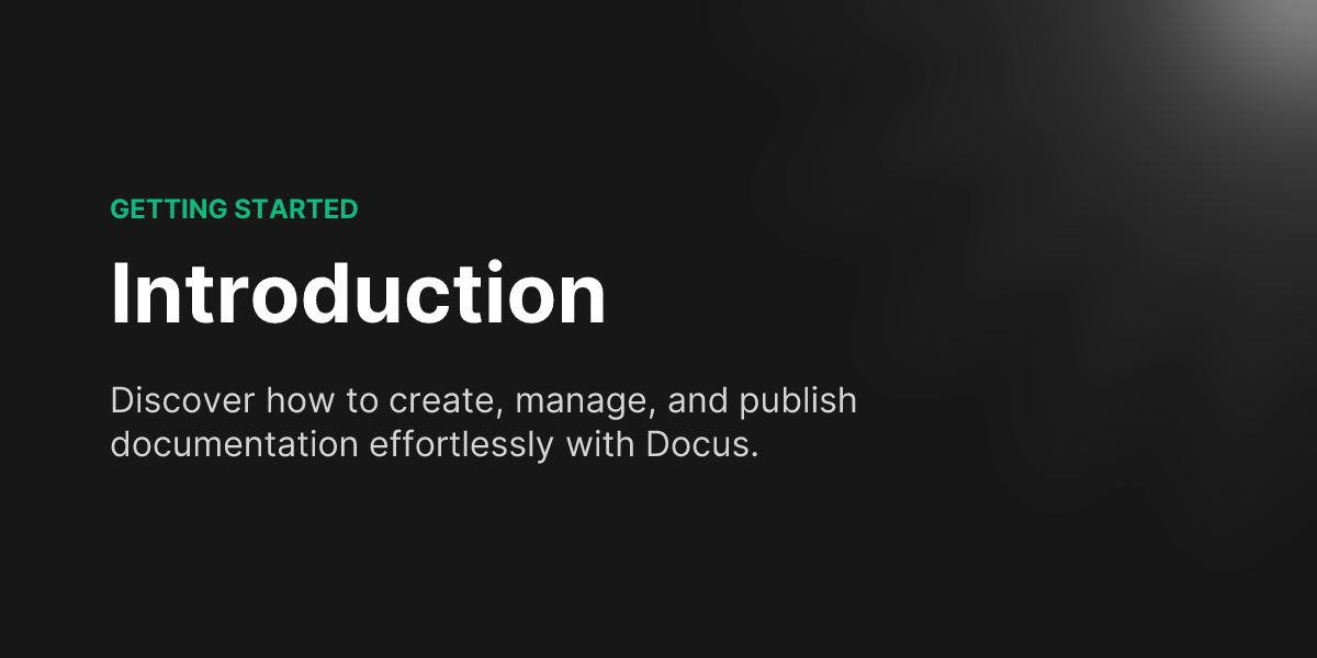 Introduction - Docus